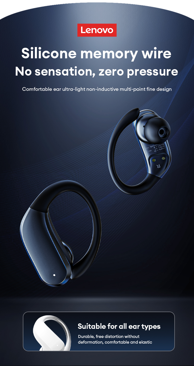 Lenovo XT55 Bluetooth Earphones HIFI Stereo Surround 45H Playtime IPX5 ...