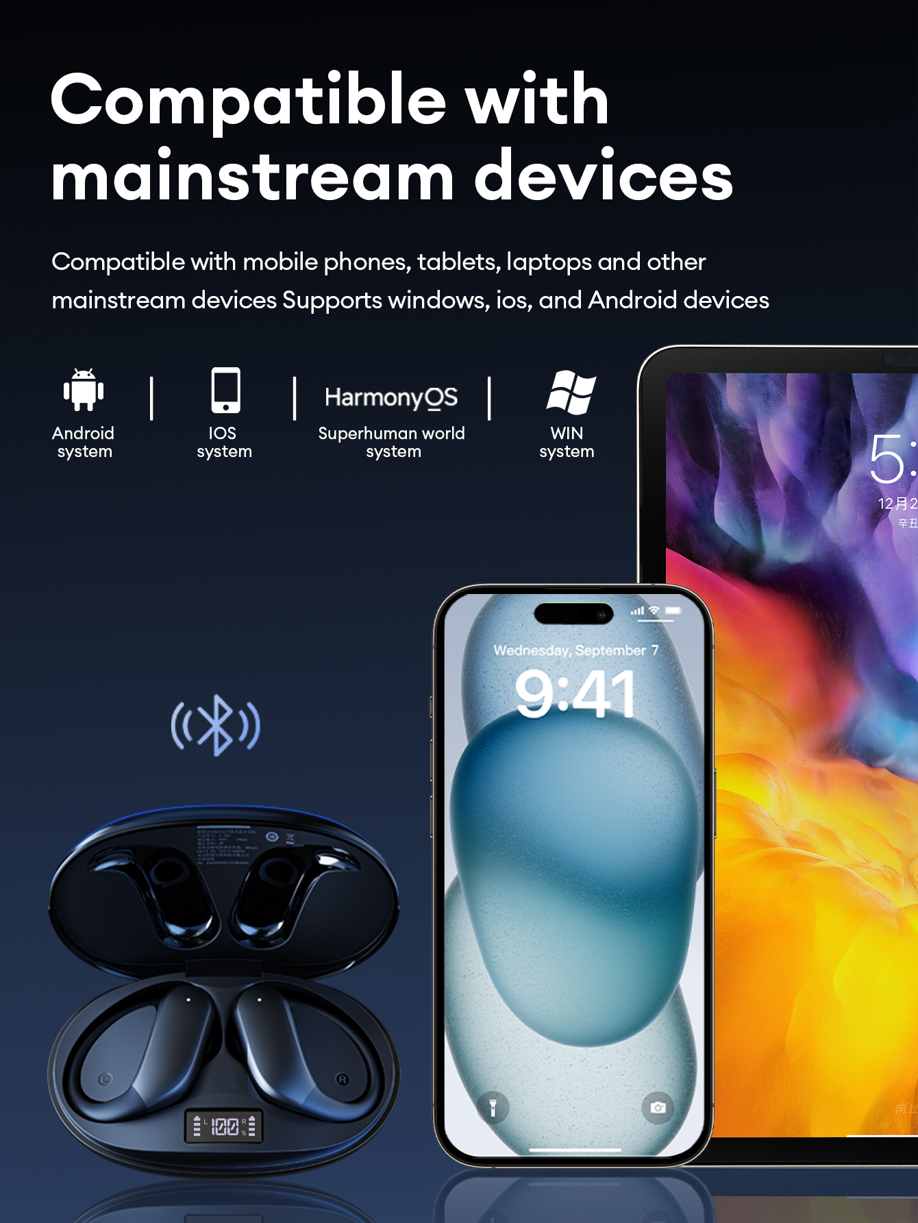 Lenovo XT55 Bluetooth Earphones HIFI Stereo Surround 45H Playtime IPX5 ...