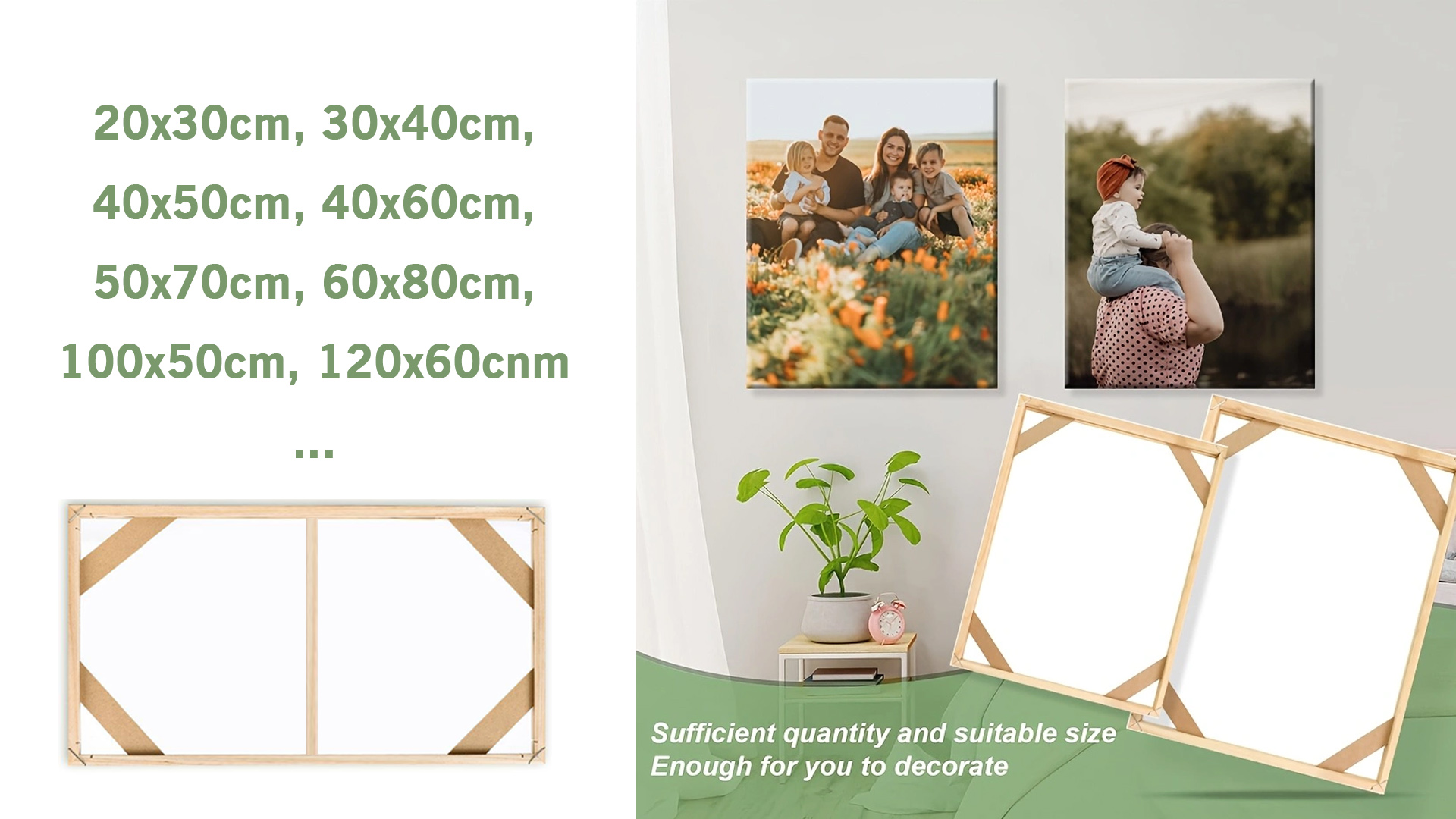 Natural Wood Canvas Frame For Wall Canvas Oil Painting 30x40 40x50 ...