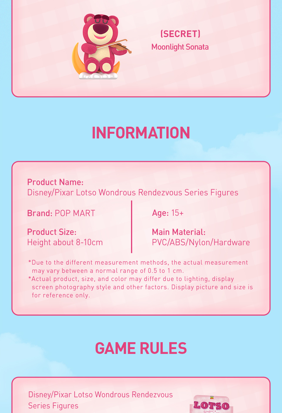 POP MART Disney/Pixar Lotso Wondrous Rendezvous Series Figures Blind ...