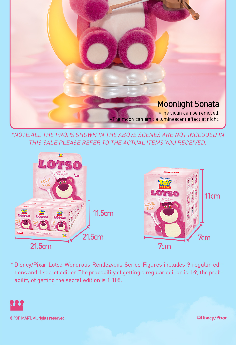 POP MART Disney/Pixar Lotso Wondrous Rendezvous Series Figures Blind ...