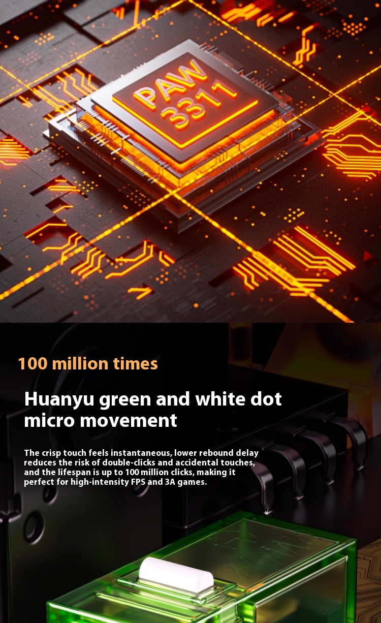 EWEADN X23 Wireless Mouse 12000 DPI PAW3311 Lightweight Three Mode Game ...