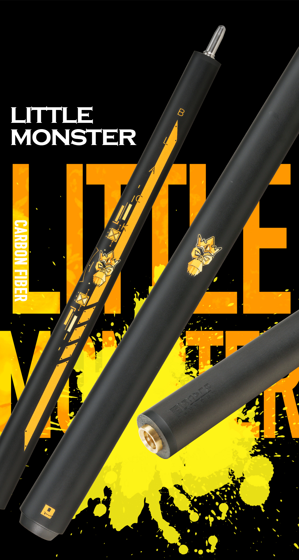 Little Monster Carbon Fiber 3 Pieces Punch Break Jump Cue 147cm 12.9mm ...
