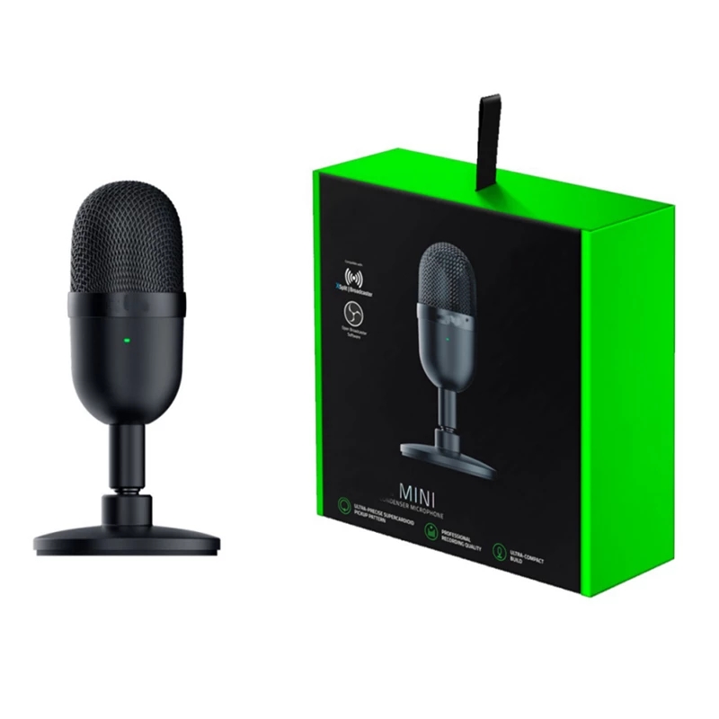 RAZER Seiren Mini USB Microphone Ultra Compact Condenser Streaming Mic ...