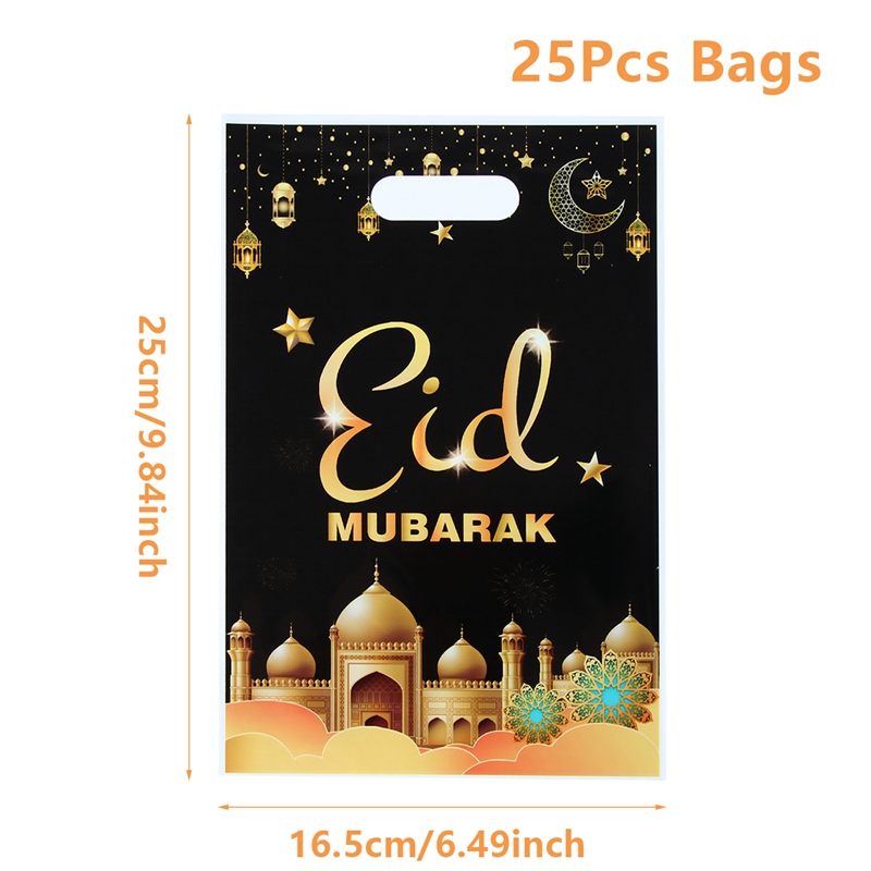 10/25/50pcs Castle Ramadan Kareem Gift Bag Hari Raya Decorations 2025 ...
