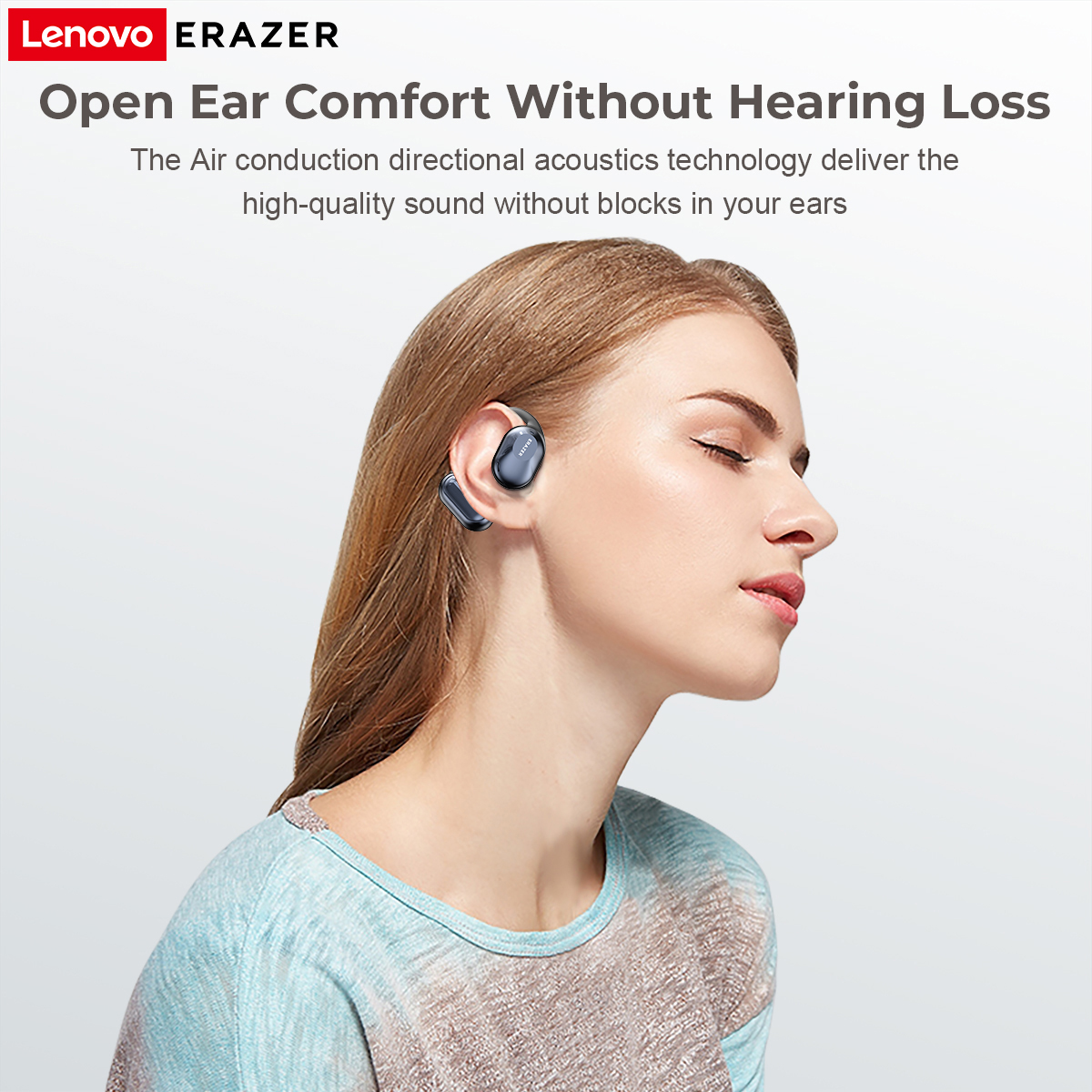 Lenovo ERAZER X10 Bluetooth Earbuds Open Ear Wireless Earphone Sports ...
