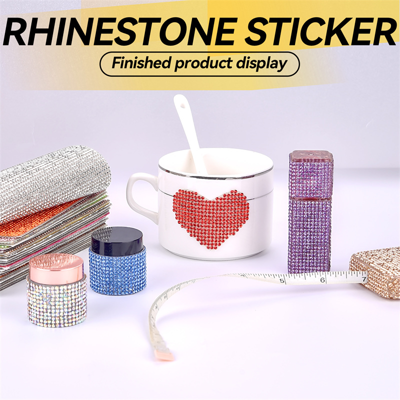 12x20cm Self Adhesive Rhinestone Sticker Tape DIY Decoration Diamond ...