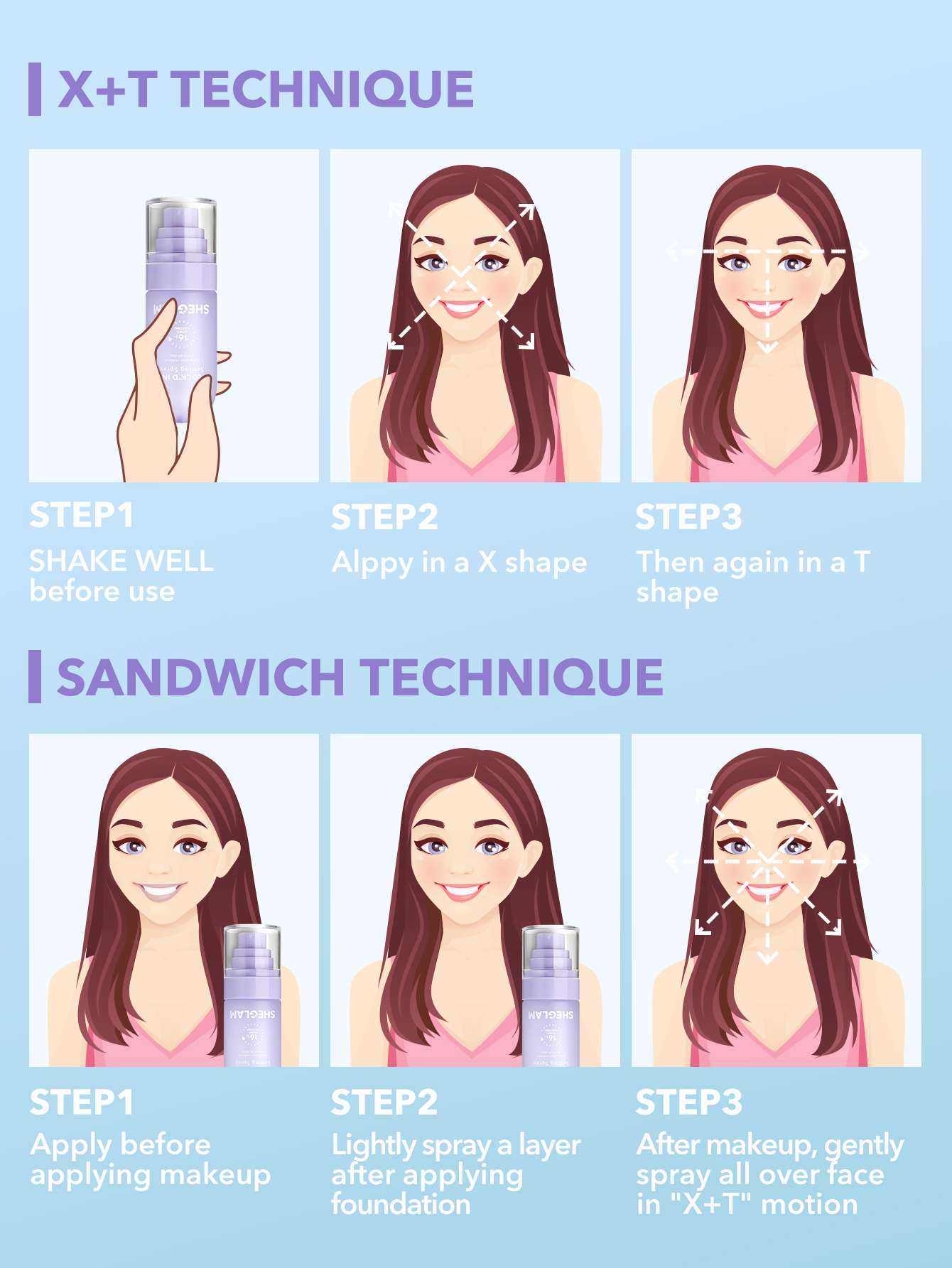 SHEGLAM Lock'D In Setting Spray Matte Quick-Drying Long Lasting Locking ...