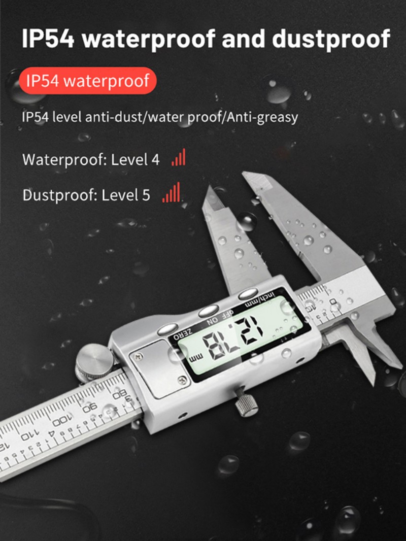 150mm Vernier Calipers Measuring Tool Digital HD OLED Display Stainless ...
