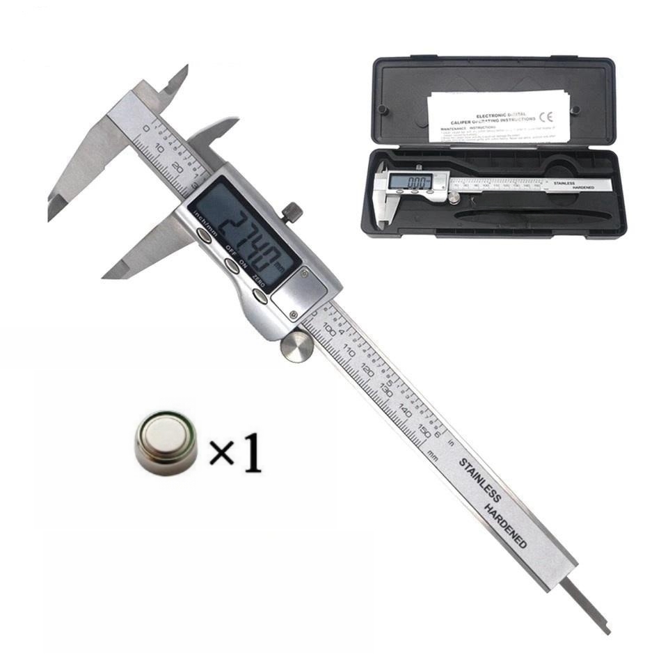 150mm Vernier Calipers Measuring Tool Digital HD OLED Display Stainless ...