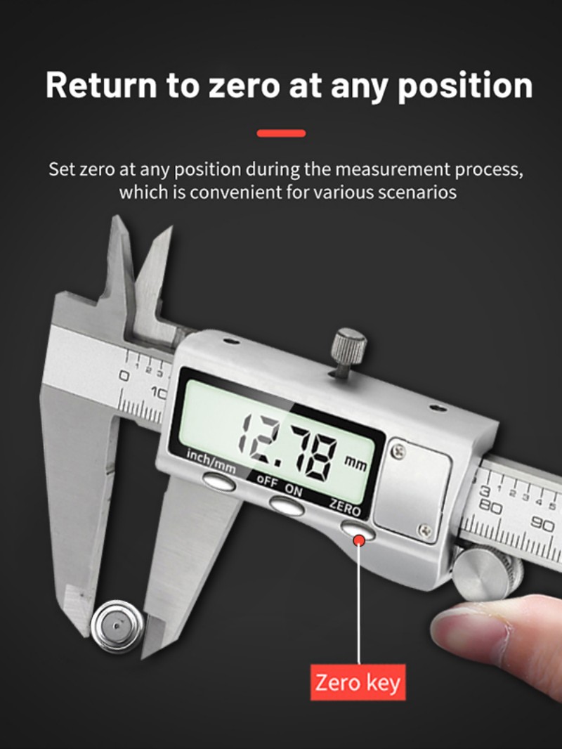 150mm Vernier Calipers Measuring Tool Digital HD OLED Display Stainless ...