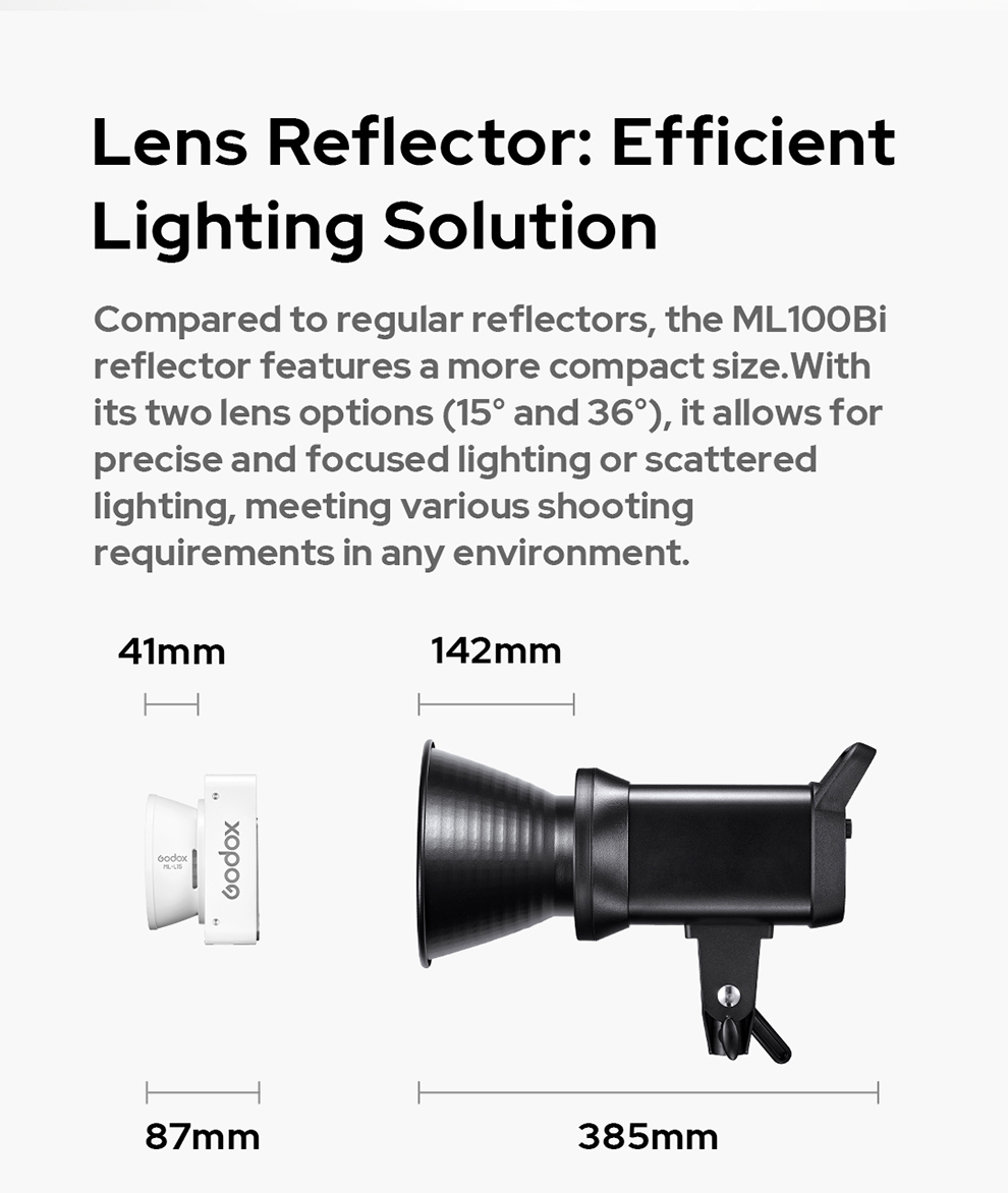 Godox ML100Bi 120W Bi-Color 2800K-6500K Portable LED Video Light ...