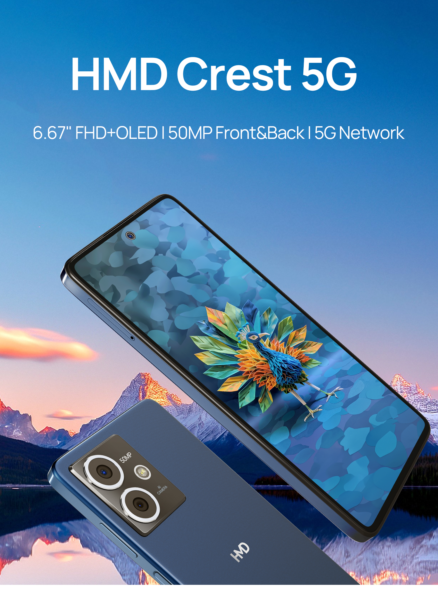 HMD Crest 5G 50MP Selfie 6.67‘’ OLED Screen 33W Fast Charging & HMD Smartphone Pulse Pro Android ...