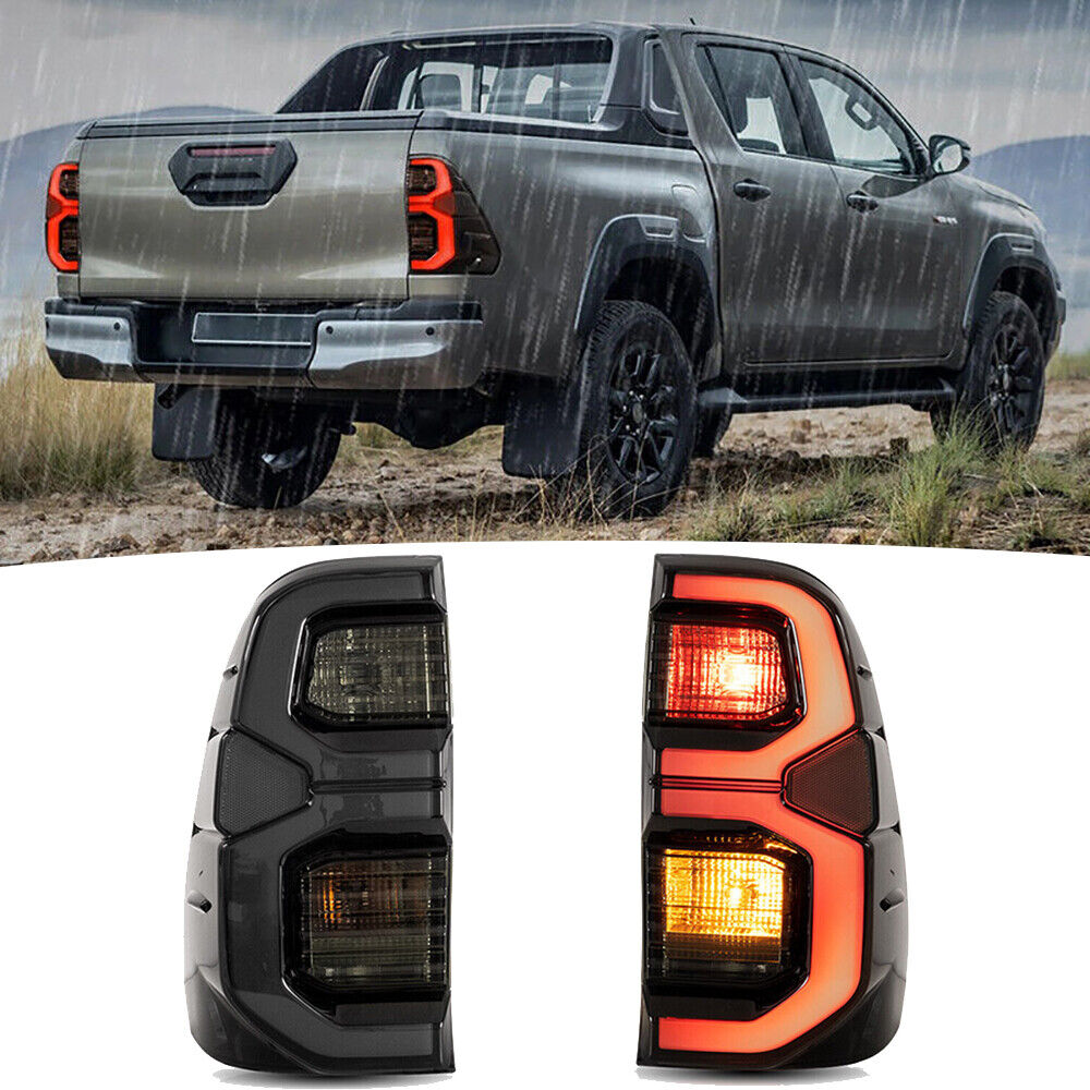 2 PCS REVO TailLight Tail Lamp SMOKE BLACK for Toyota Hilux Revo ...