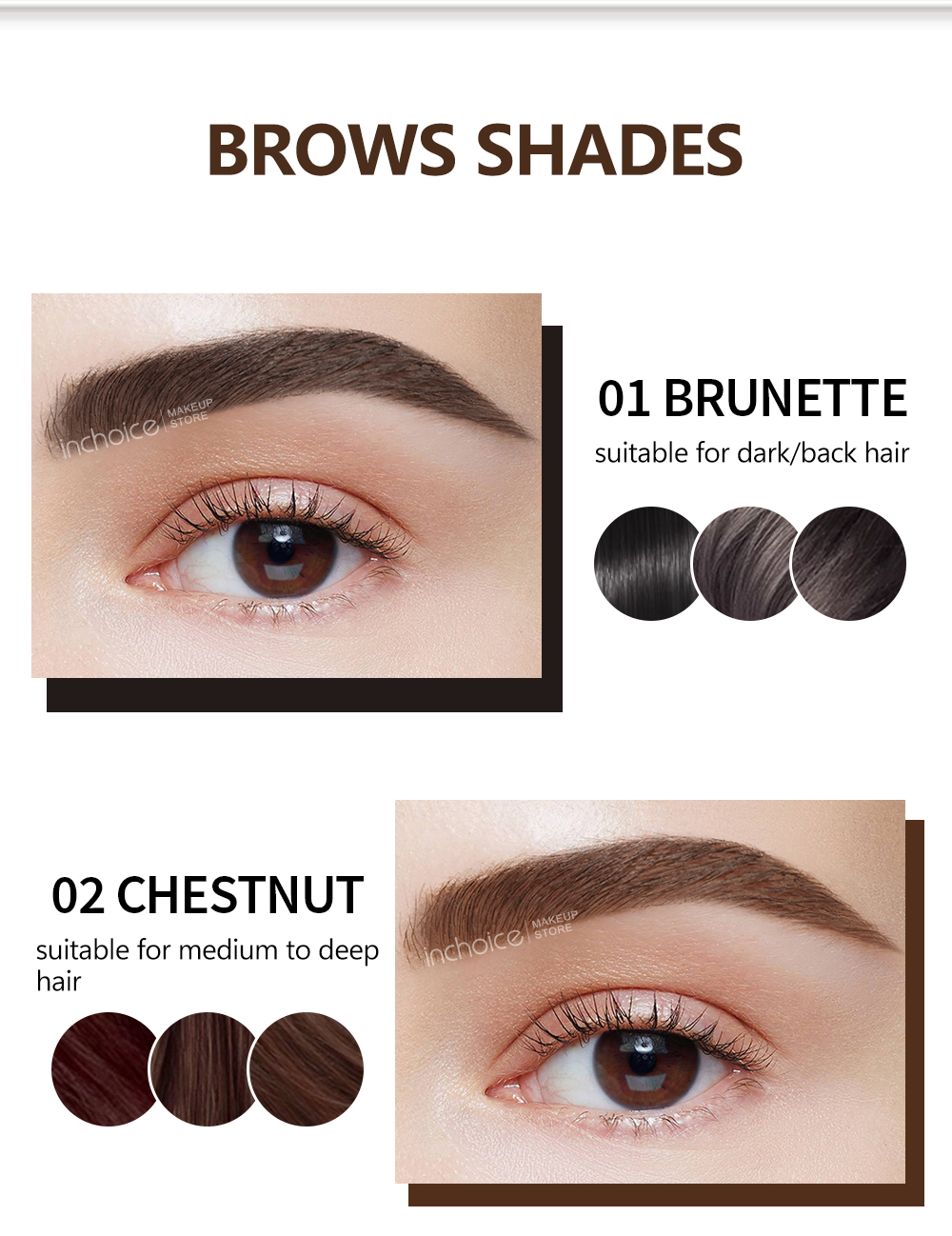 Eyebrow Dye with Makeup Brush Waterproof Matte Liquid Tinted 24HR Long Lasting Natural Brows ...