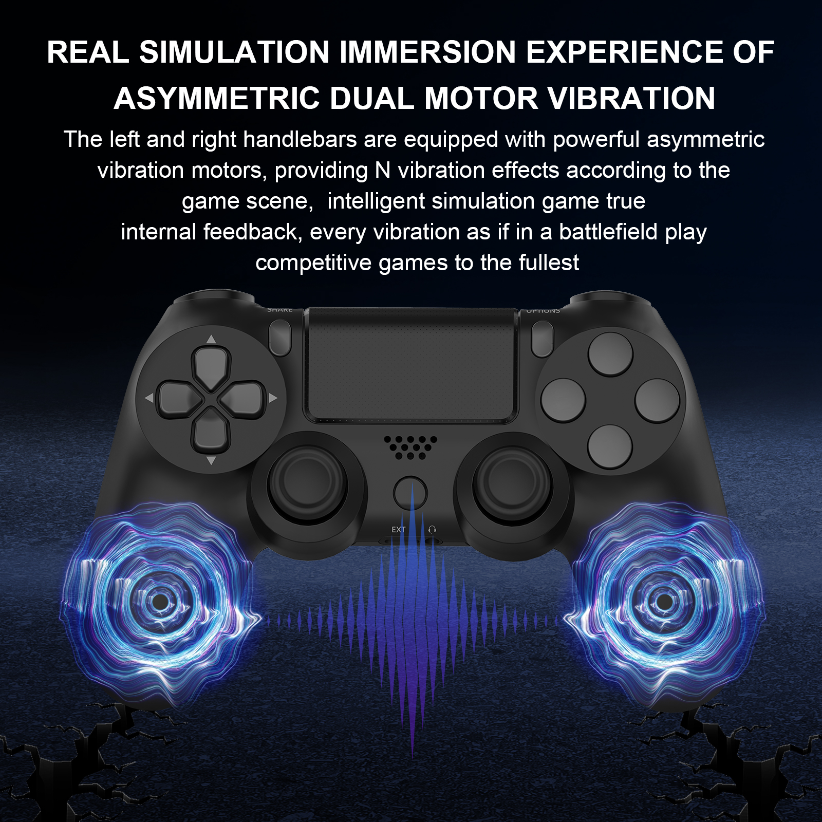 Wireless Controller for PlayStation4/ PS4/PS3/PC/Steam Console ...