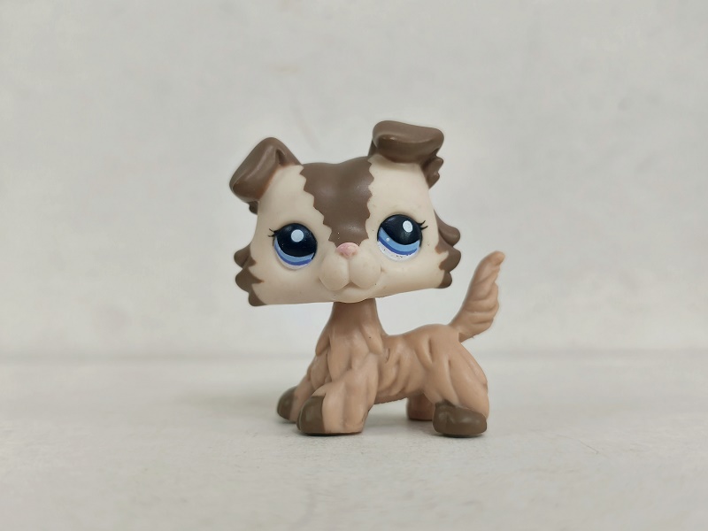 LPS Figure Short Collie Dog Blue Eyes #2210 Littlest Pet Shop toy ...