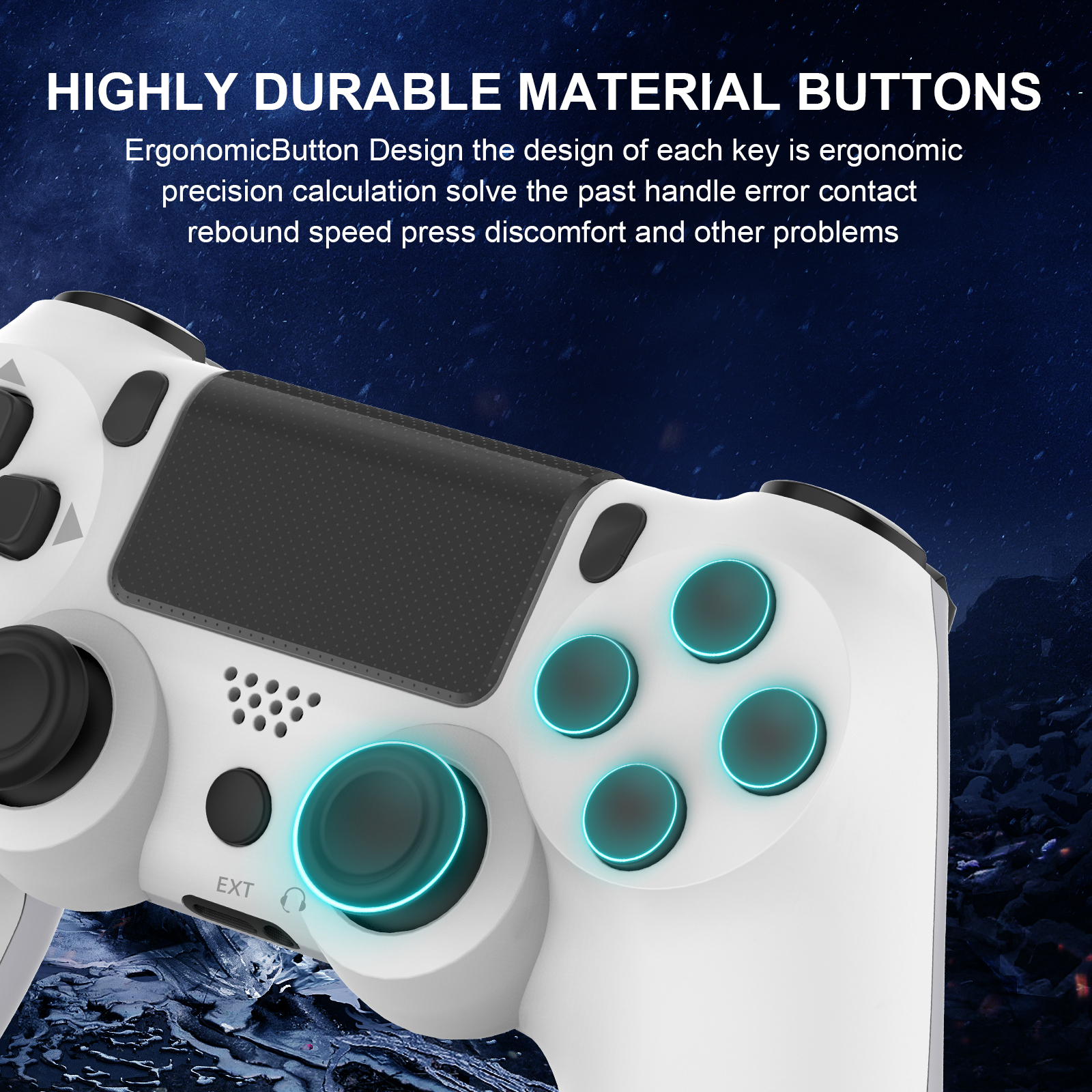 Bluetooth Wireless Game Controller Vibration Gamepad Joystick for PC ...