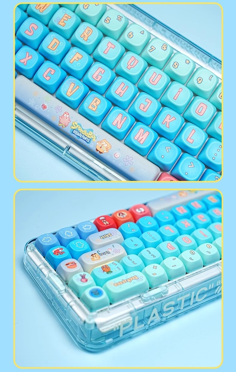 Titan Nation SpongeBob SquarePants Theme Keycap Cute 148 Key Complete ...
