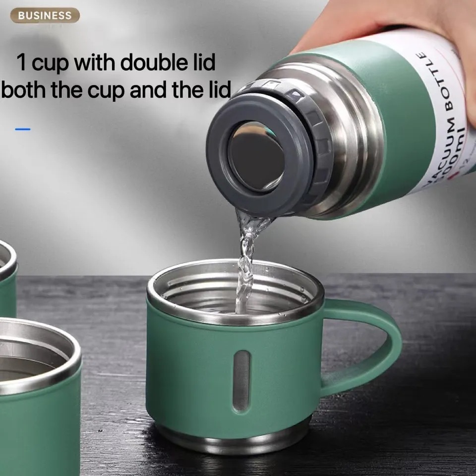 Top Grade Stainless Steel Thermos Flask w Gift 500ml Modern Tumbler Box ...