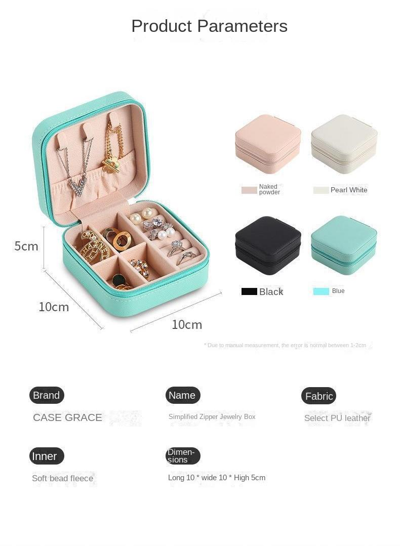 Jewellery Box Travel Organizer simple portable jewelry box Mini PU ...