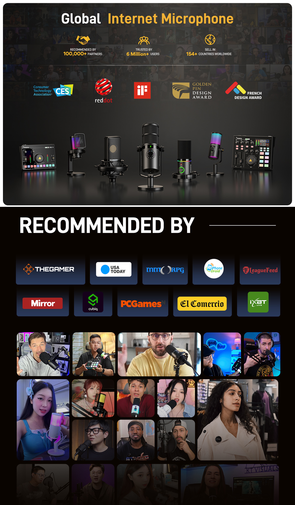 Maono AME2 Sound Card Professional Studio Mixer Audio Interface With ...