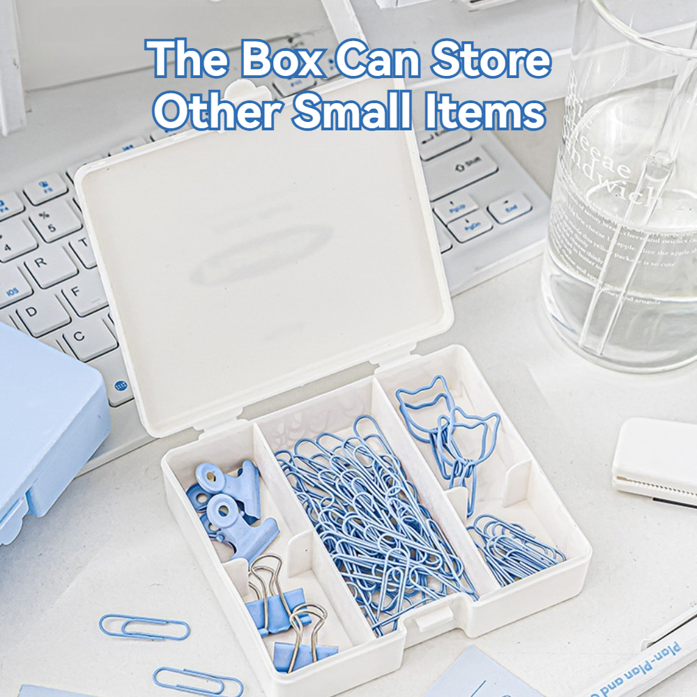 Student Stationery Set Tool Box Portable Puncher Stapler Storage Box ...