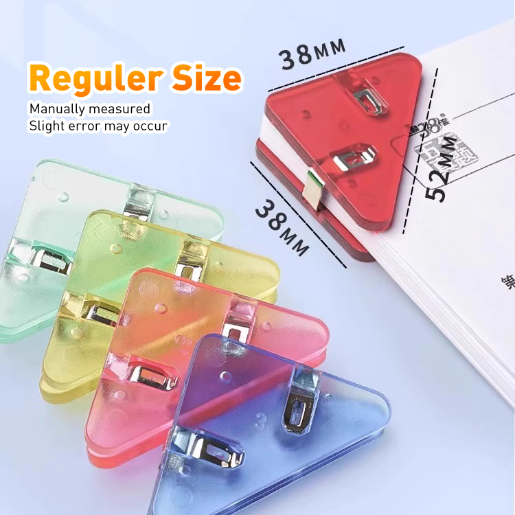 (40mm)Colorful Steel Triangle Clips 3 Trendy Color Groups Clip, 80 ...