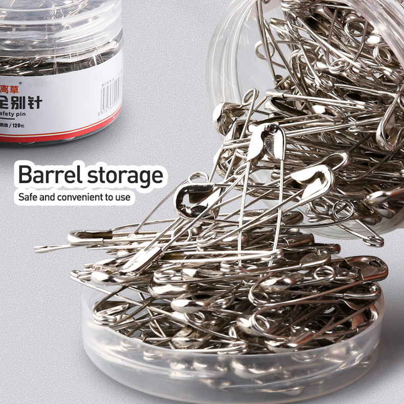 Extra Big Safety Pin Perdible Pins PUSHPIN PERDIBLE 3Size Silver Metal ...