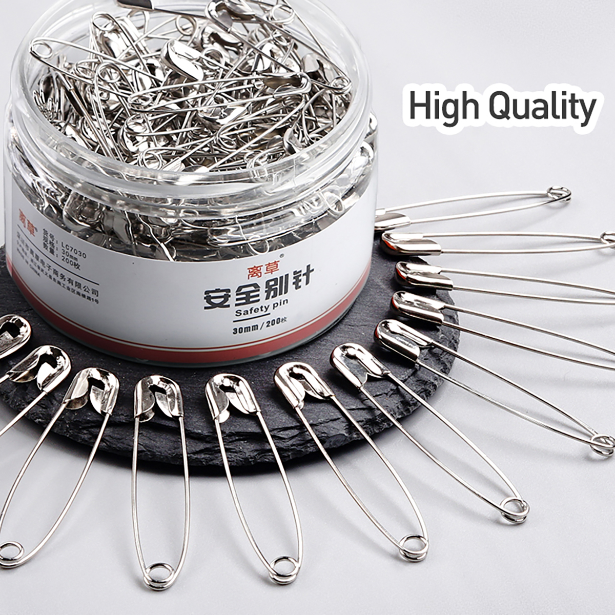 Extra Big Safety Pin Perdible Pins PUSHPIN PERDIBLE 3Size Silver Metal ...