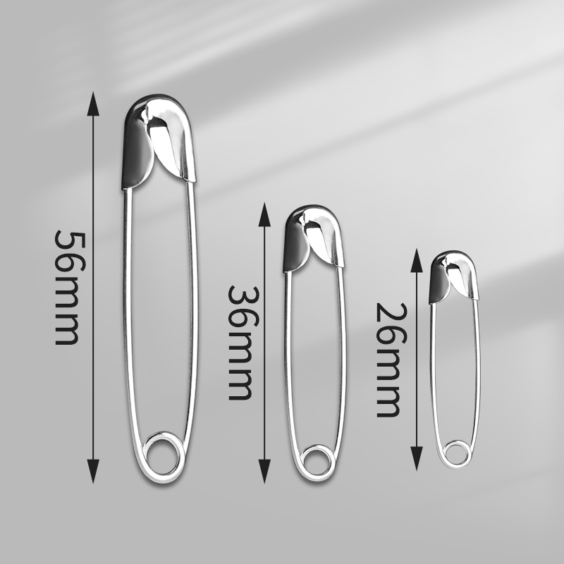 Extra Large Safety Pin Perdible Pins PUSHPIN PERDIBLE 3Size Silver ...