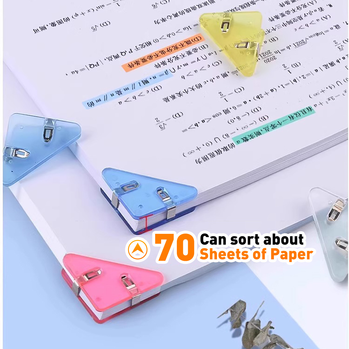 A4 Adorable Desk Clip Set Cute Triangular Paper Clamp for Student ...