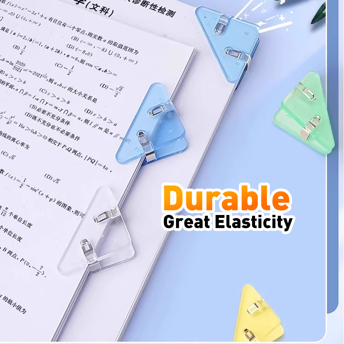 A4 Adorable Desk Clip Set Cute Triangular Paper Clamp for Student ...