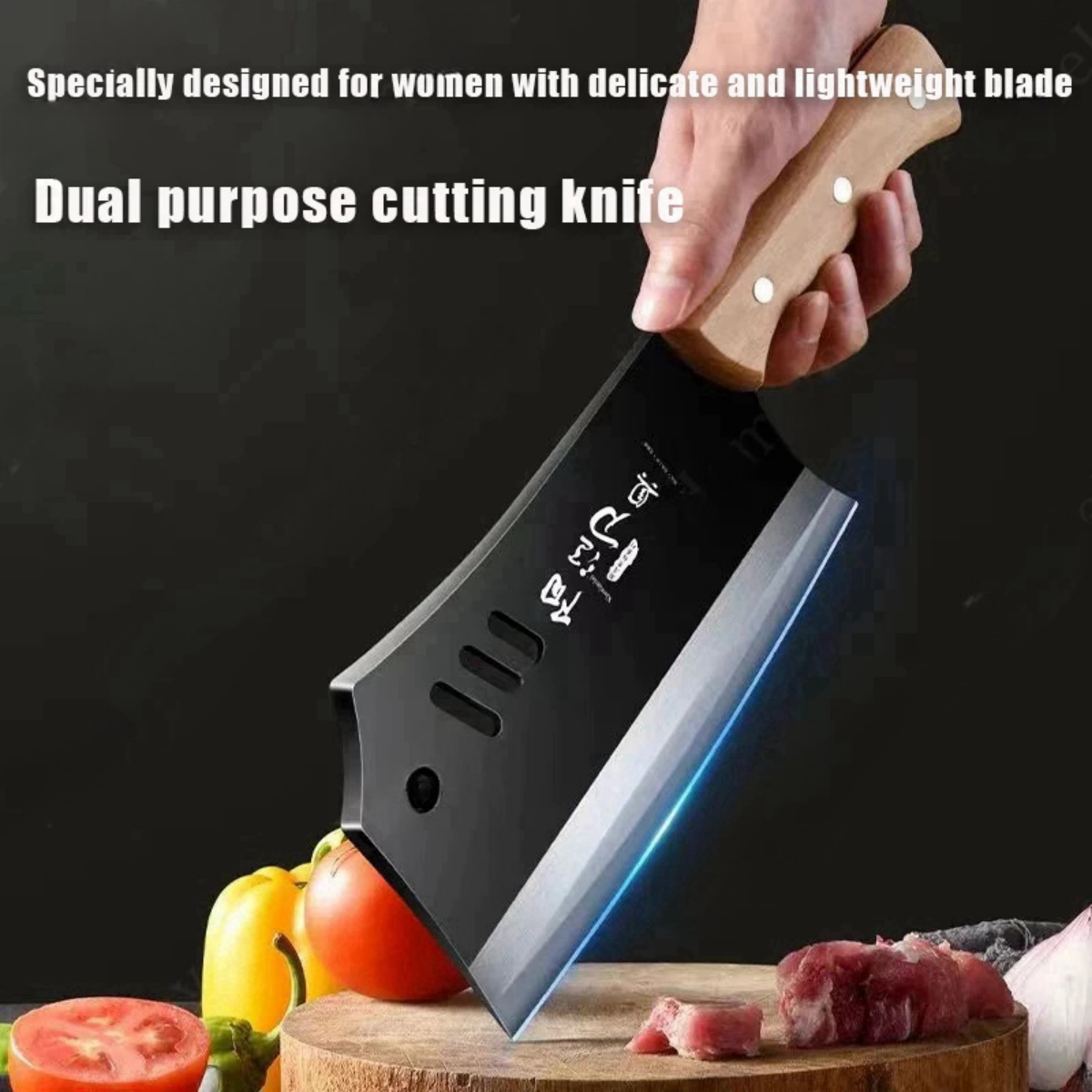 Butcher Knife Bone Chopping Knife Meat Vegetables Slicing Cleaver High ...