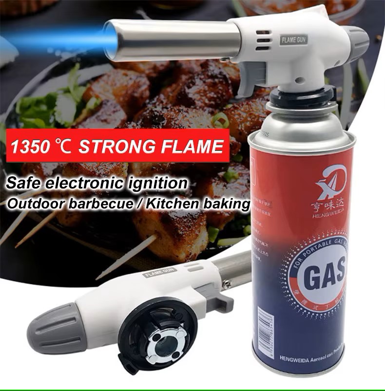 CLICK SHOPE Gas Blow Flame Gun Butane Auto Ignition Jet Burner Welding Torch Portable Camping ...