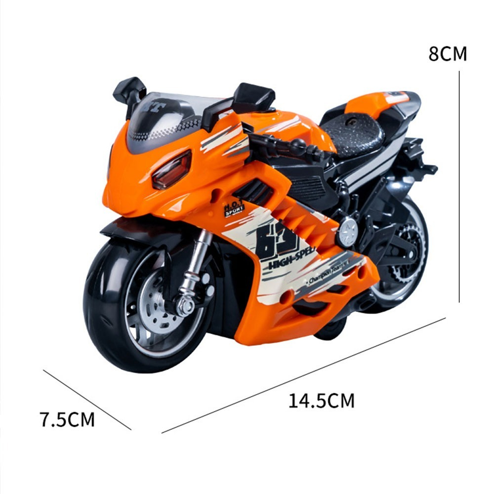 1: 18 Alloy Sliding Motorcycle Model Toy Children's Simulation ...