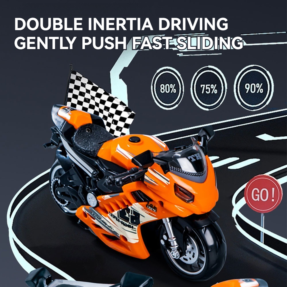 1: 18 Alloy Sliding Motorcycle Model Toy Children's Simulation ...