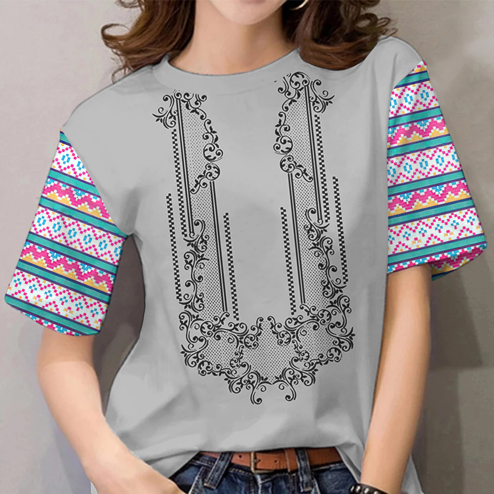 2025 Asean Attire For Women Ethnic Stylet-Shirt For Woman Round Neck ...