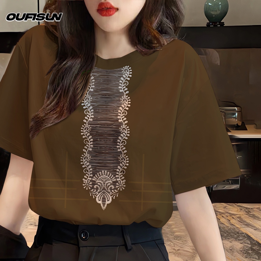 2025 Asean Attire For Women Ethnic Style T-Shirt For Women's Gradient ...