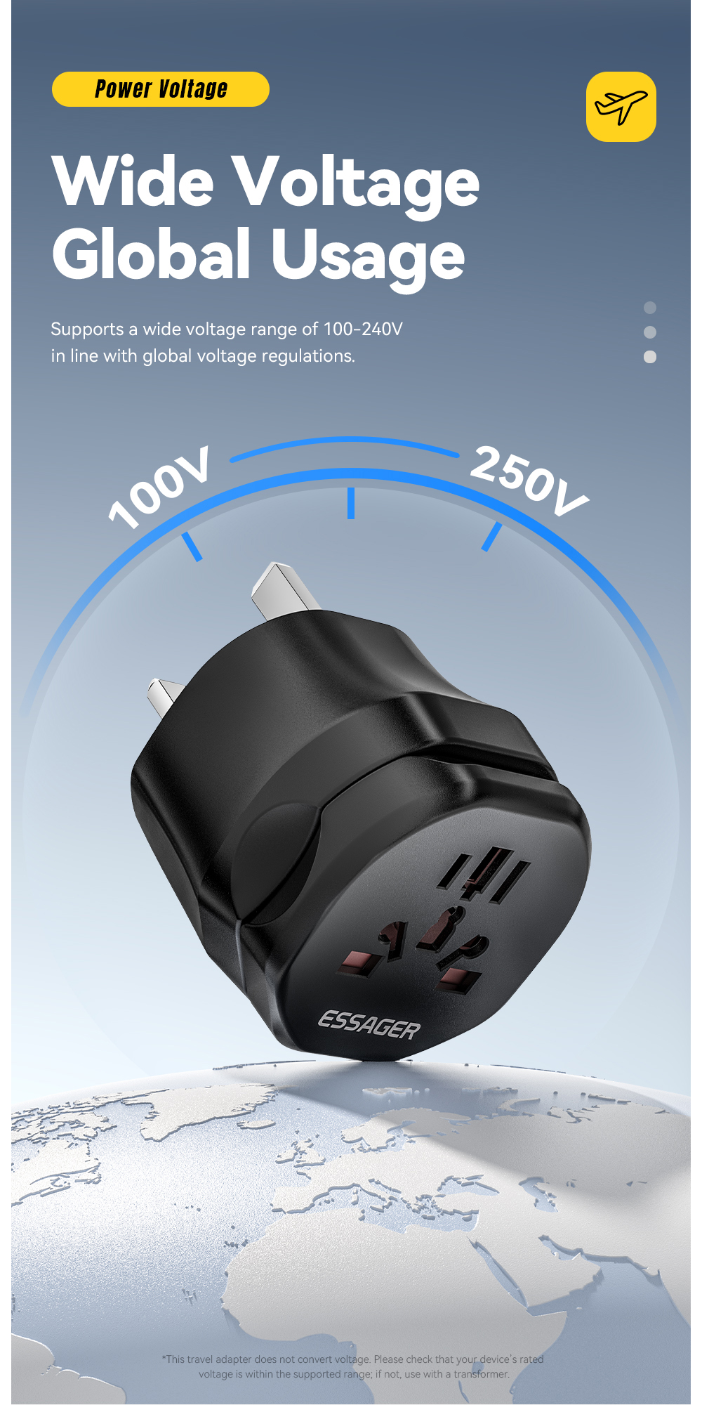 Essager UK/ EU Turn All Types Adapter Travel Universal Adapter Plug ...