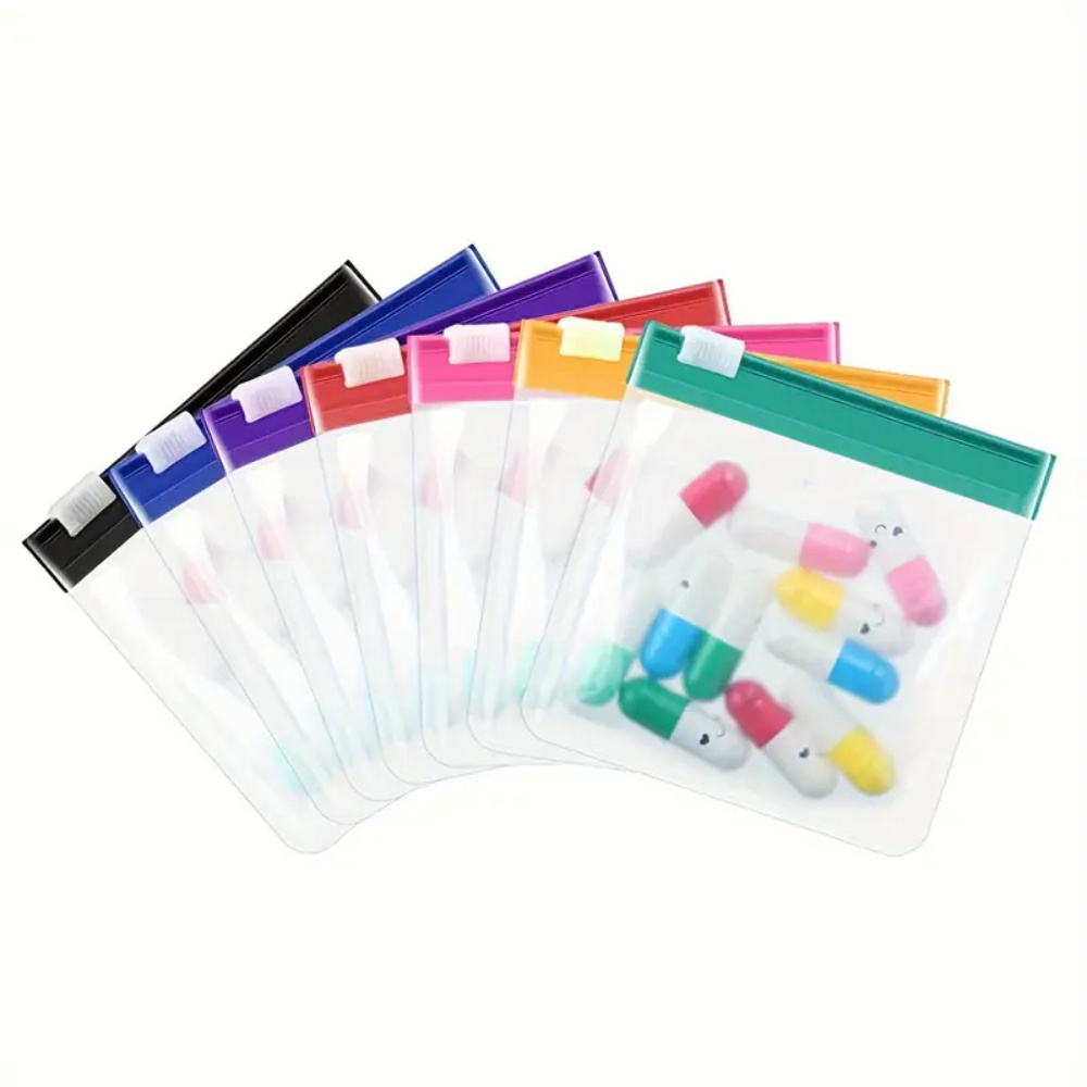 7pcs Food Grade Medicine Dispensing Bag Portable Mini Small Medicine ...