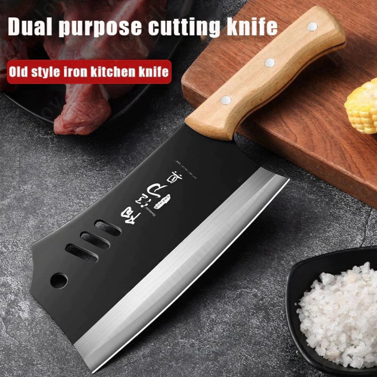 Japanese Damascus Kitchen Knife Meat Professional Chef Butchering ...