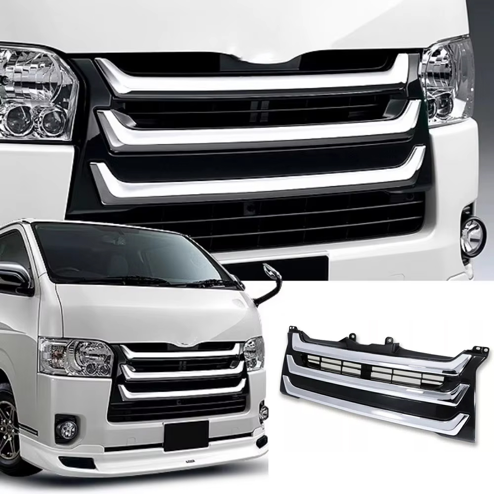 Hiace grille 2019 Auto Front Bumper Grille Chrome hood Moulding for ...