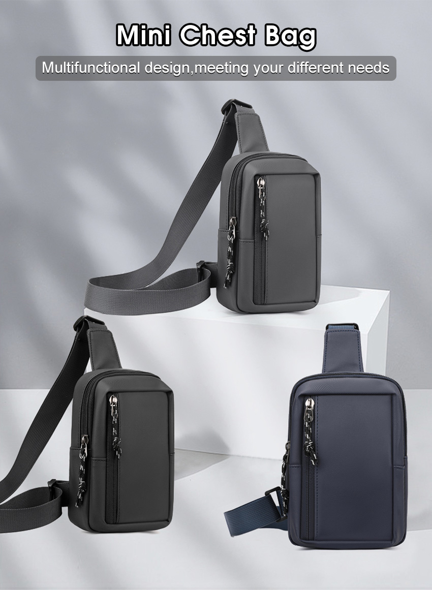 MENSPE Men's Chest Bag Fashion Film Bag Mini Anti-Scratch Bag Wear-Resistant Diagonal Shoulder ...