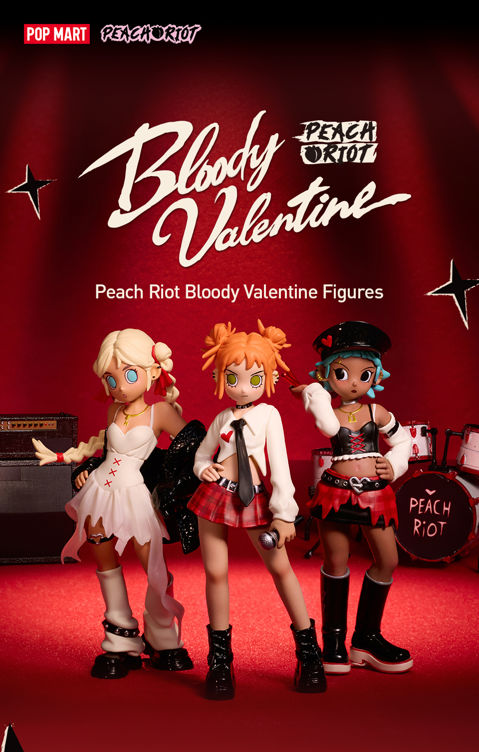 POP MART Peach Riot Bloody Valentine Figures(whole set) | Shopee ...