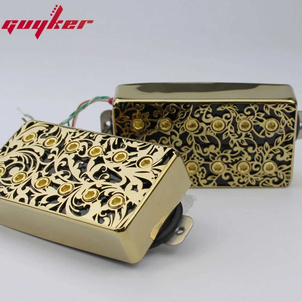 1 Set GUYKER Alnico Humbucker Pickup LP Guitar Flower Chart Guitar ...