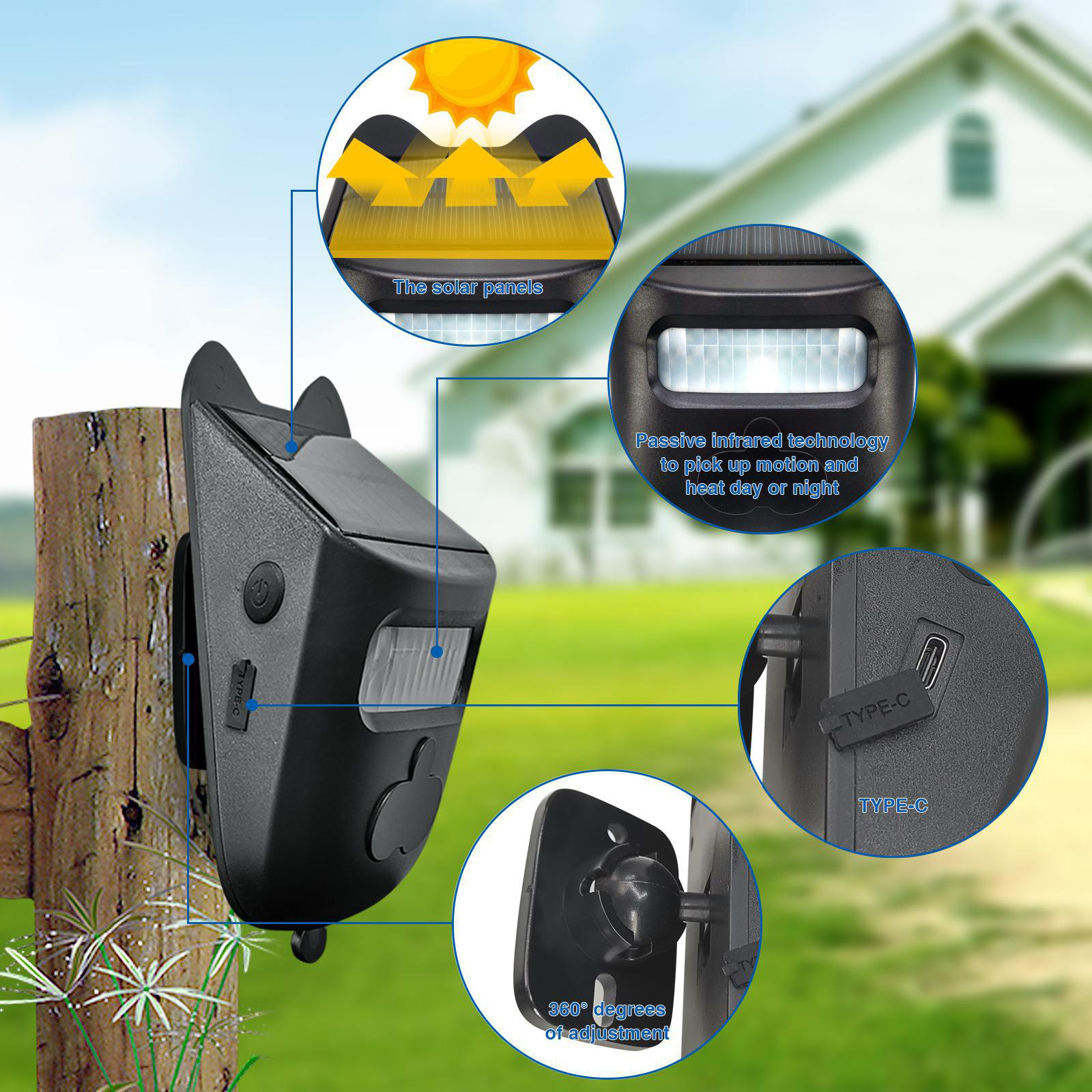 [Ready&COD] Solar Driveway Alarm 984ft Long Range Wireless Driveway ...