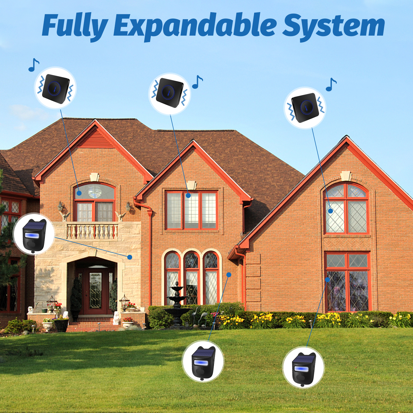 [Ready&COD] Solar Driveway Alarm 984ft Long Range Wireless Driveway ...