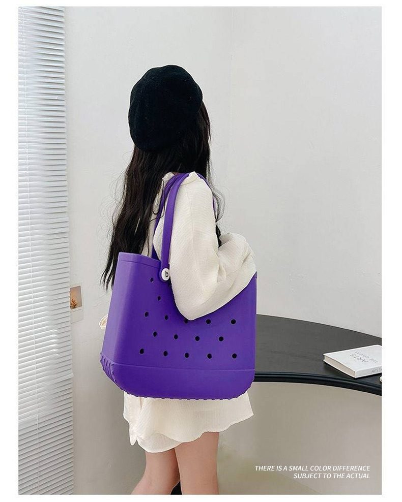 TSONG Tote Bag Beach Bag for Women HandBag Mommy Bag EVA Jibbitz DIY ...