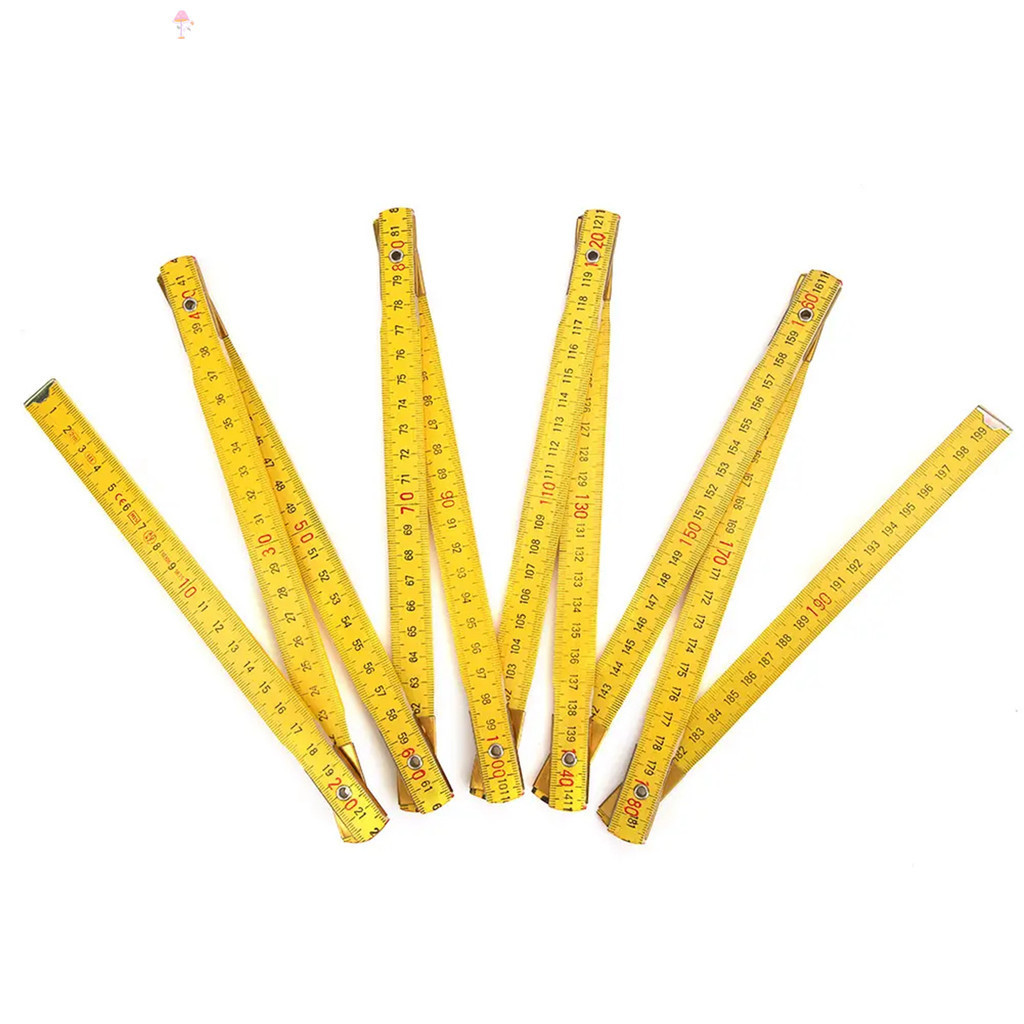 Wooden Folding Ruler For Carpenters Construction Builder 2 Meter 10 ...